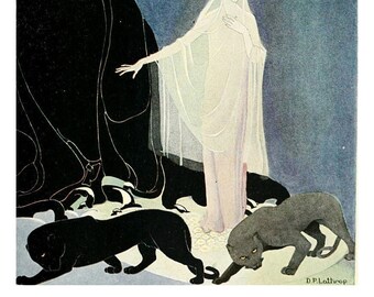 Mermaid Print Art Nouveau - Etsy