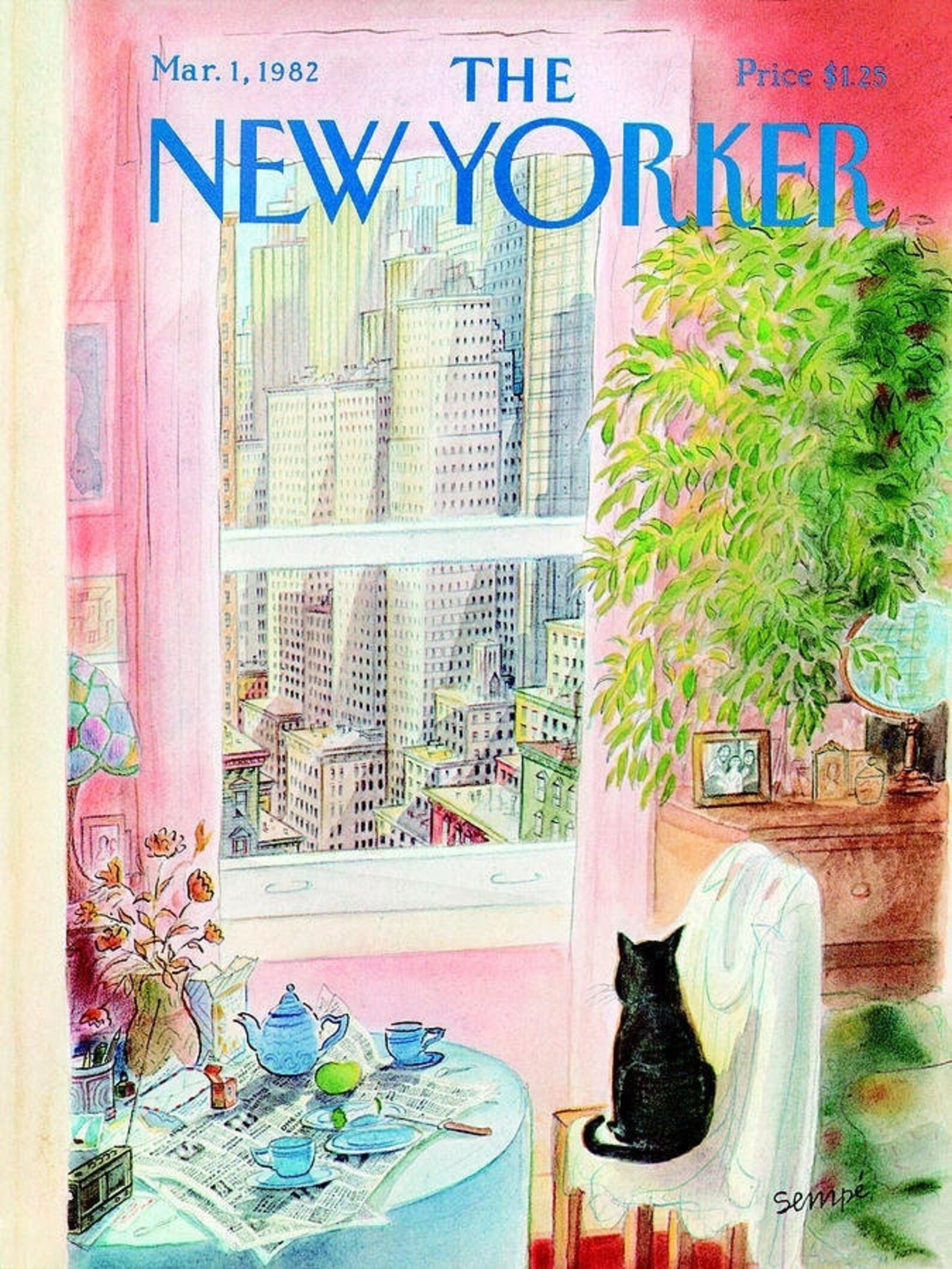 Vintage Cat the New Yorker Magazine Cover Cat Kitten Art Print - Etsy