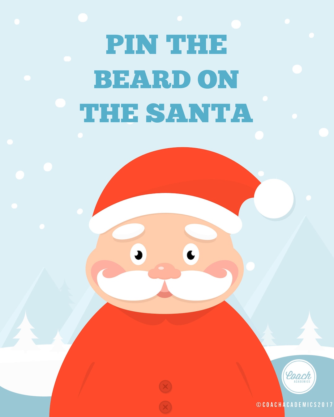 Pin the Beard on the Santa - Etsy
