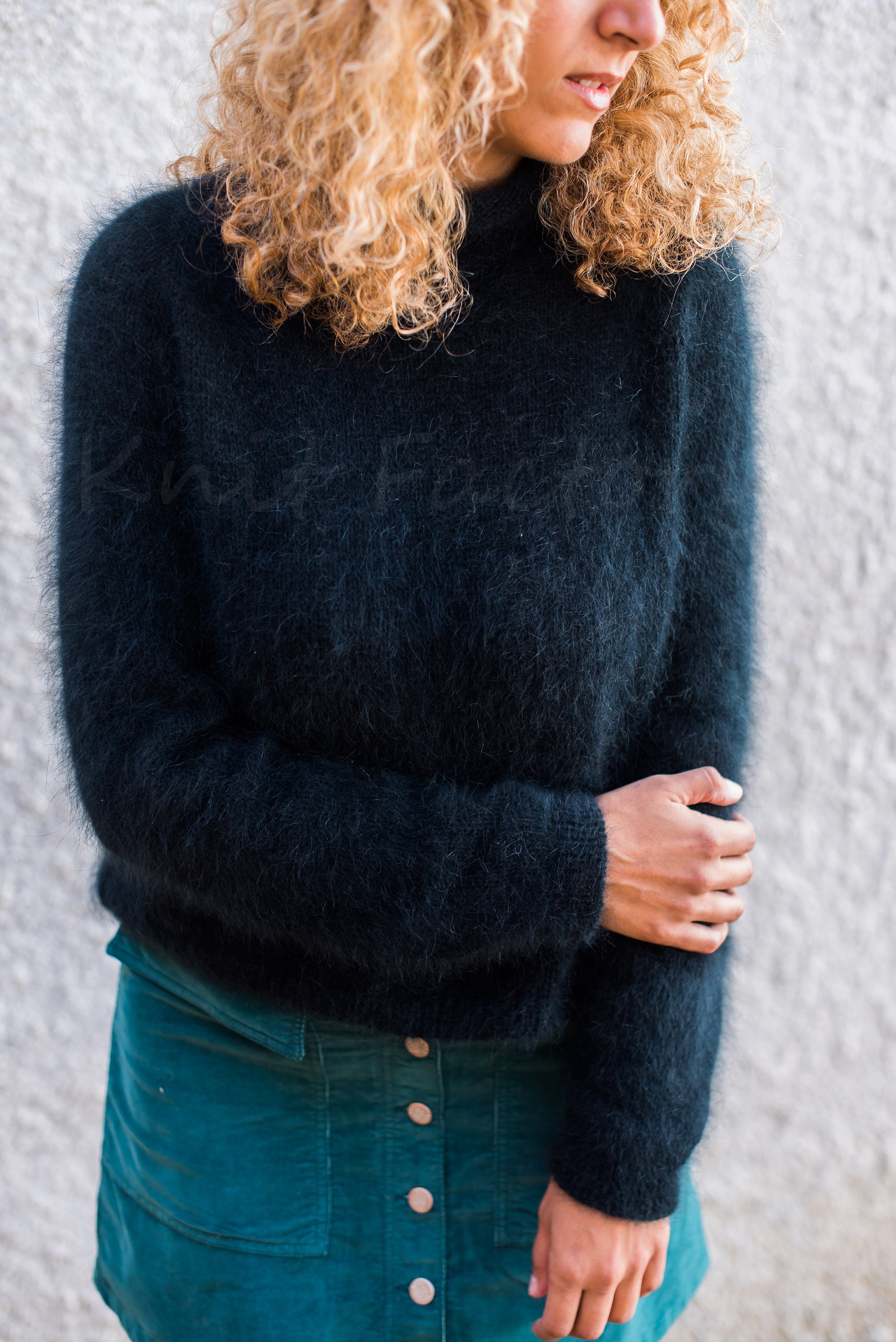 Angora Sweater Turtleneck Sweater Gray Black White Jumpers Etsy