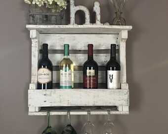 Rustic Wine Rack - Etsy