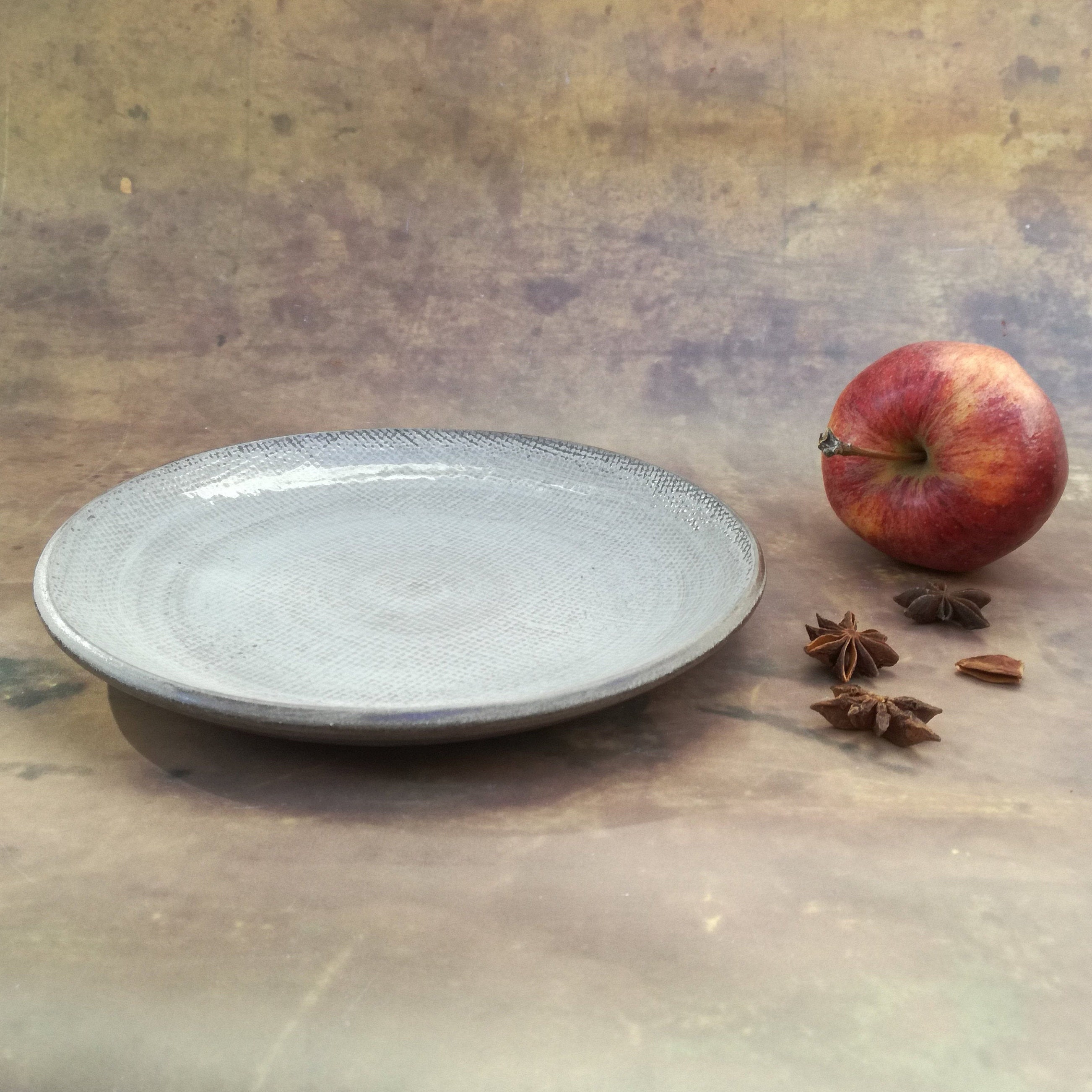 Dessert plate 19 cm White plate Ceramic plate Serving | Etsy