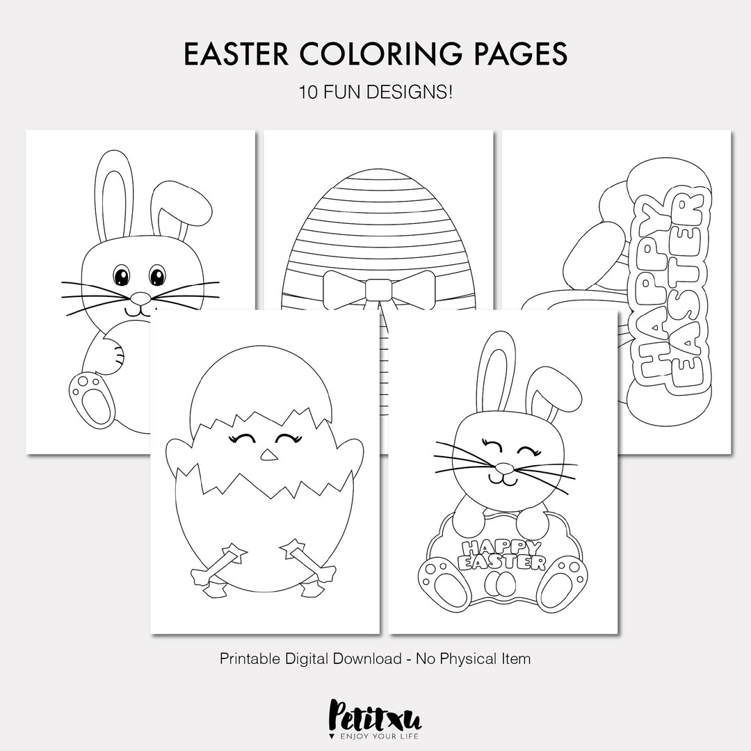 Easter Coloring Pages Printable | Cute Bunny & Chick Coloring Sheets ...