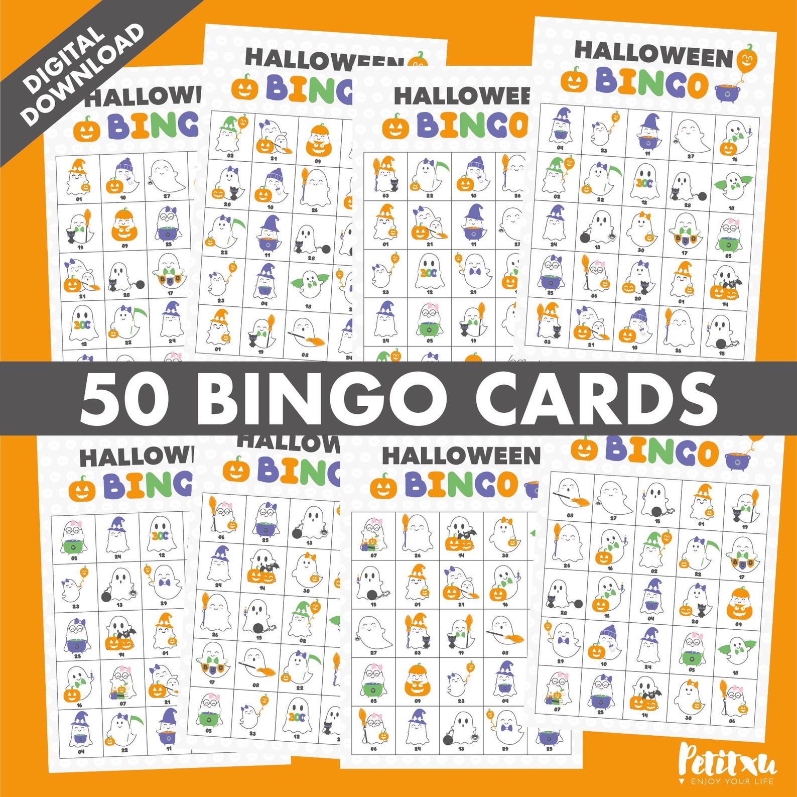 Halloween Bingo Cards, Kids Halloween Party Games, Halloween Classroom ...