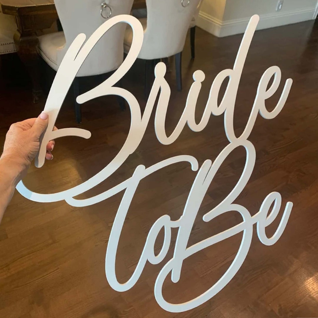 Bride to Be Sign: Laser Cut Birch Bridal Shower Backdrop - Etsy