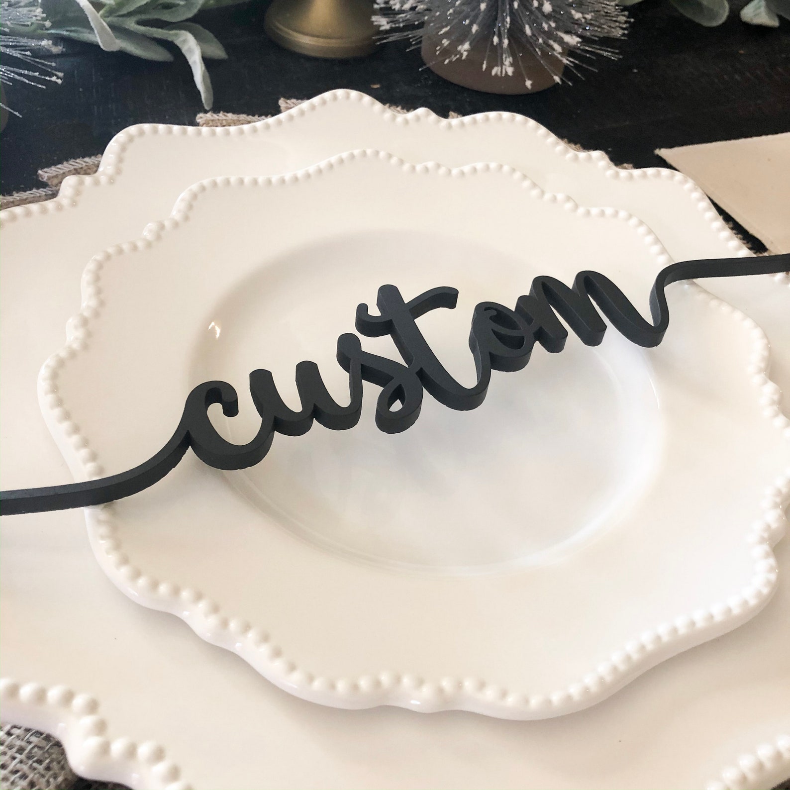 Custom Place Cards Last Name Sign Sweetheart Table Decor - Etsy