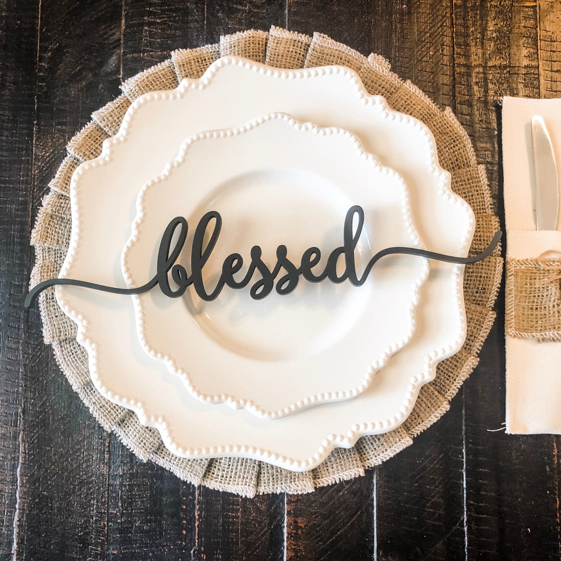 Blessed Place Cards Thanksgiving Place Cards Christmas | Etsy