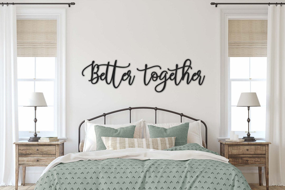 Better Together Sign | Laser Cut Sign | Wood Cutout Words | Modern ...