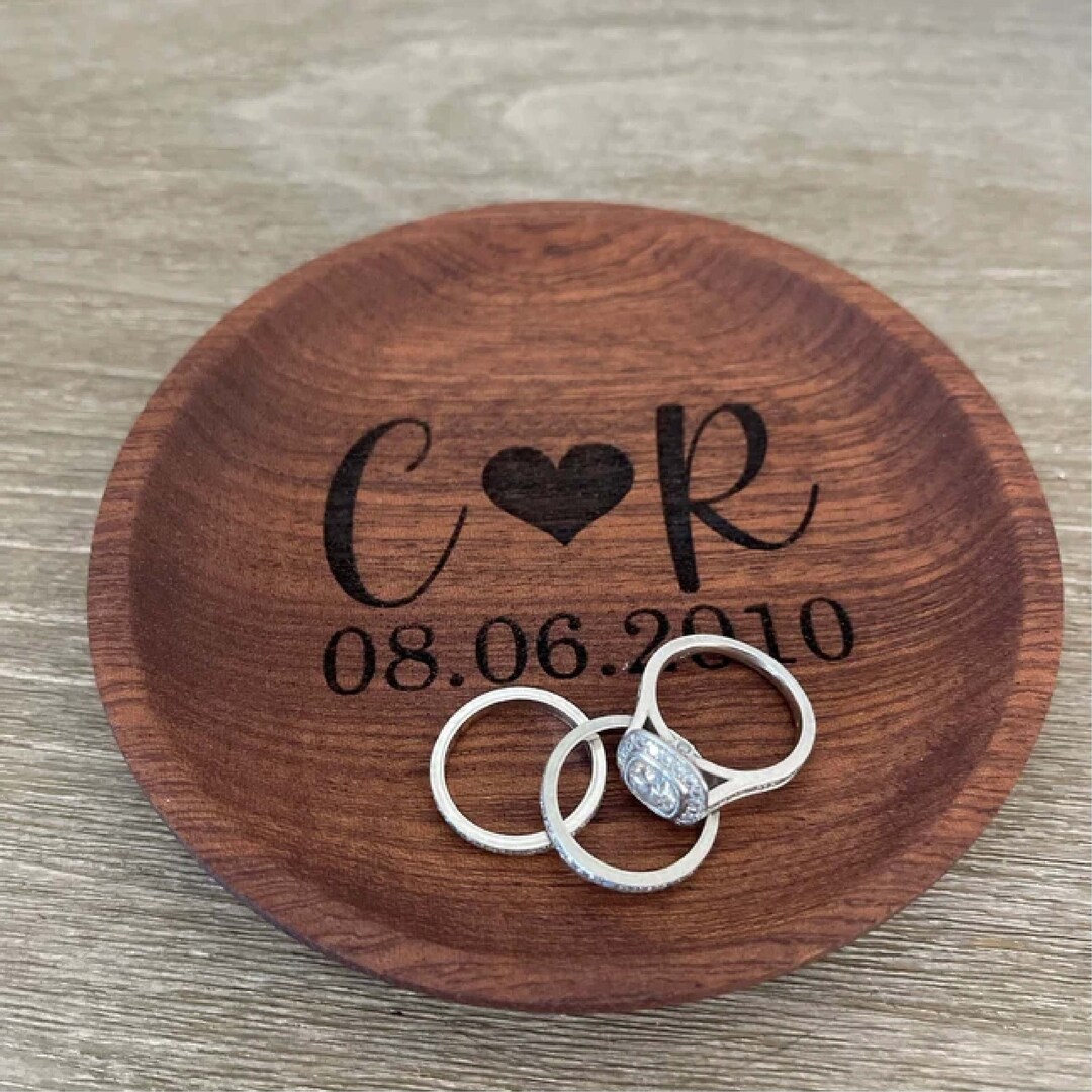 Engagement Ring Dish, Wooden Ring Dish, Jewelry Dish, Ring Holder, Ring ...