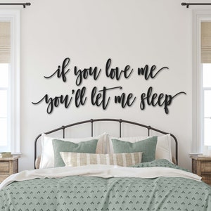 Above Bed Decor, Custom Quote Sign, Over the Bed Wall Decor, Wood Words ...