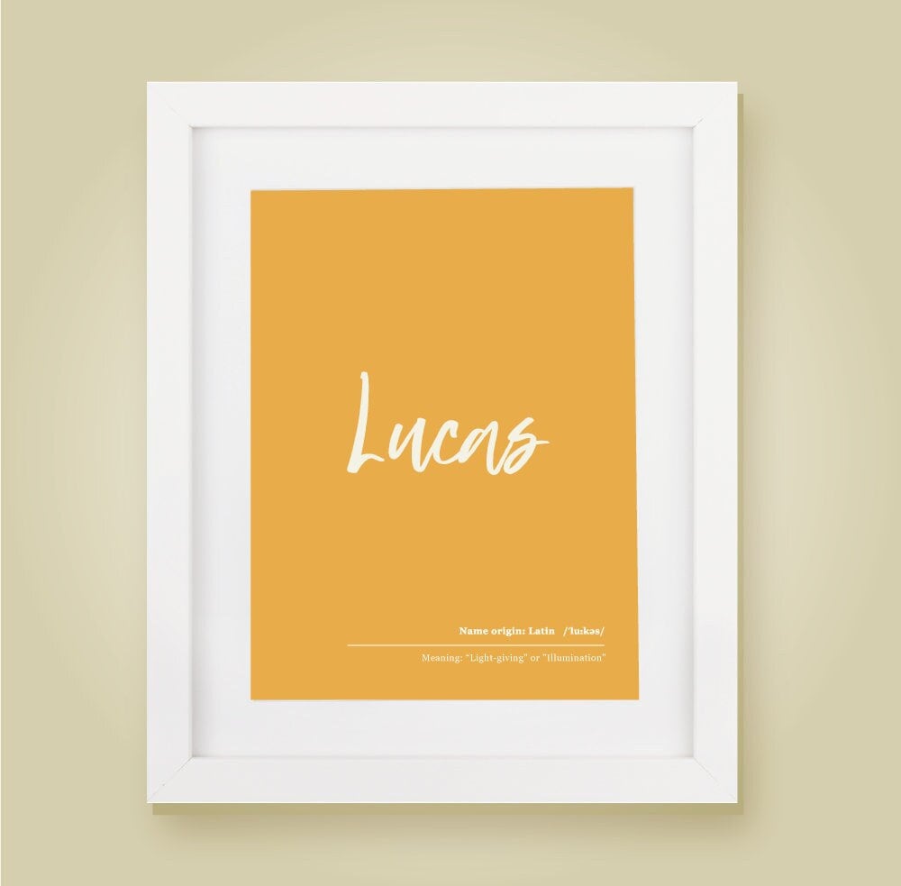 Baby Name Meaning Framed Poster, Name Origin Bespoke Nursery Art for ...