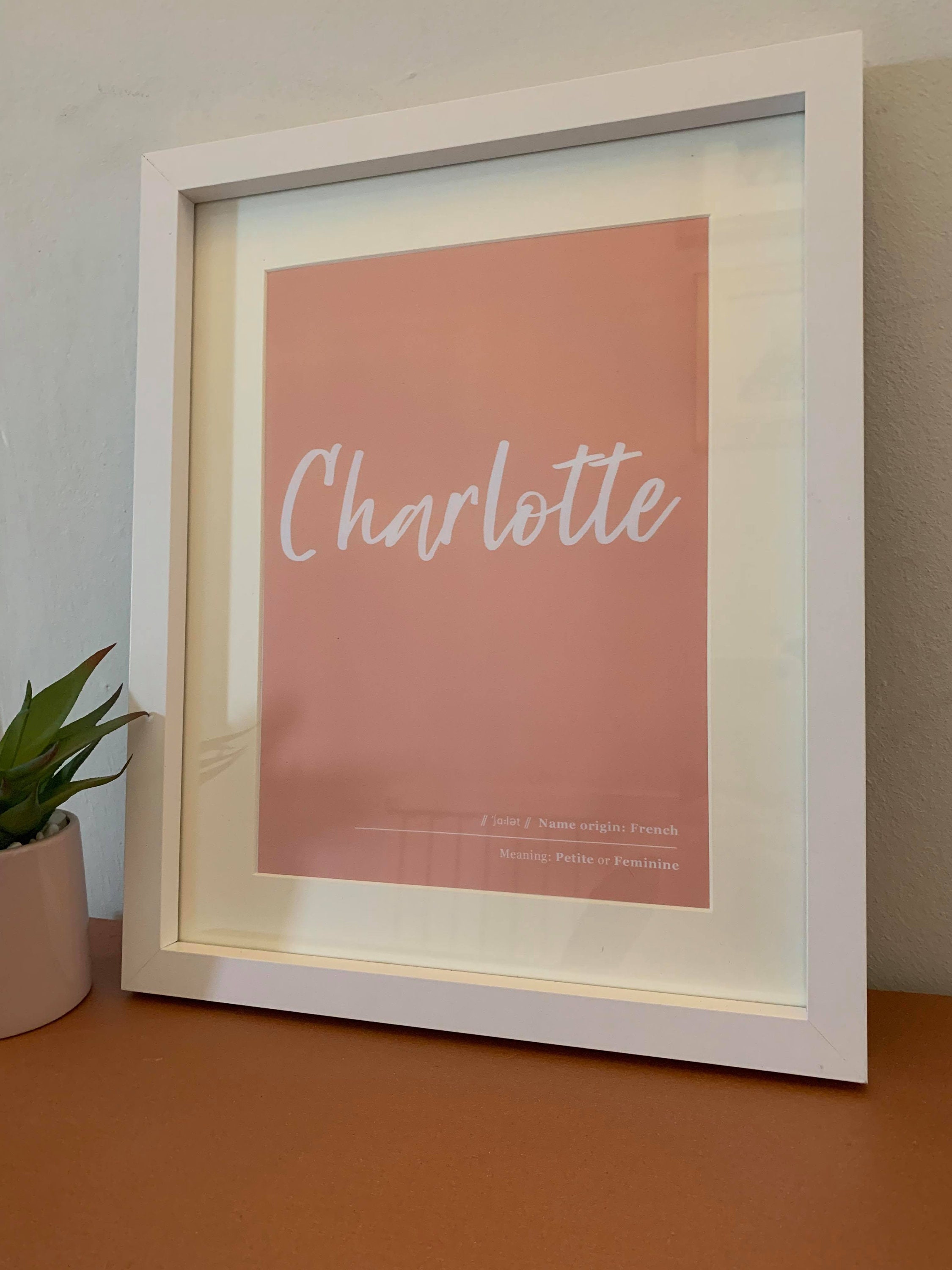 Baby Name Meaning Framed Poster, Name Origin Bespoke Nursery Art for ...
