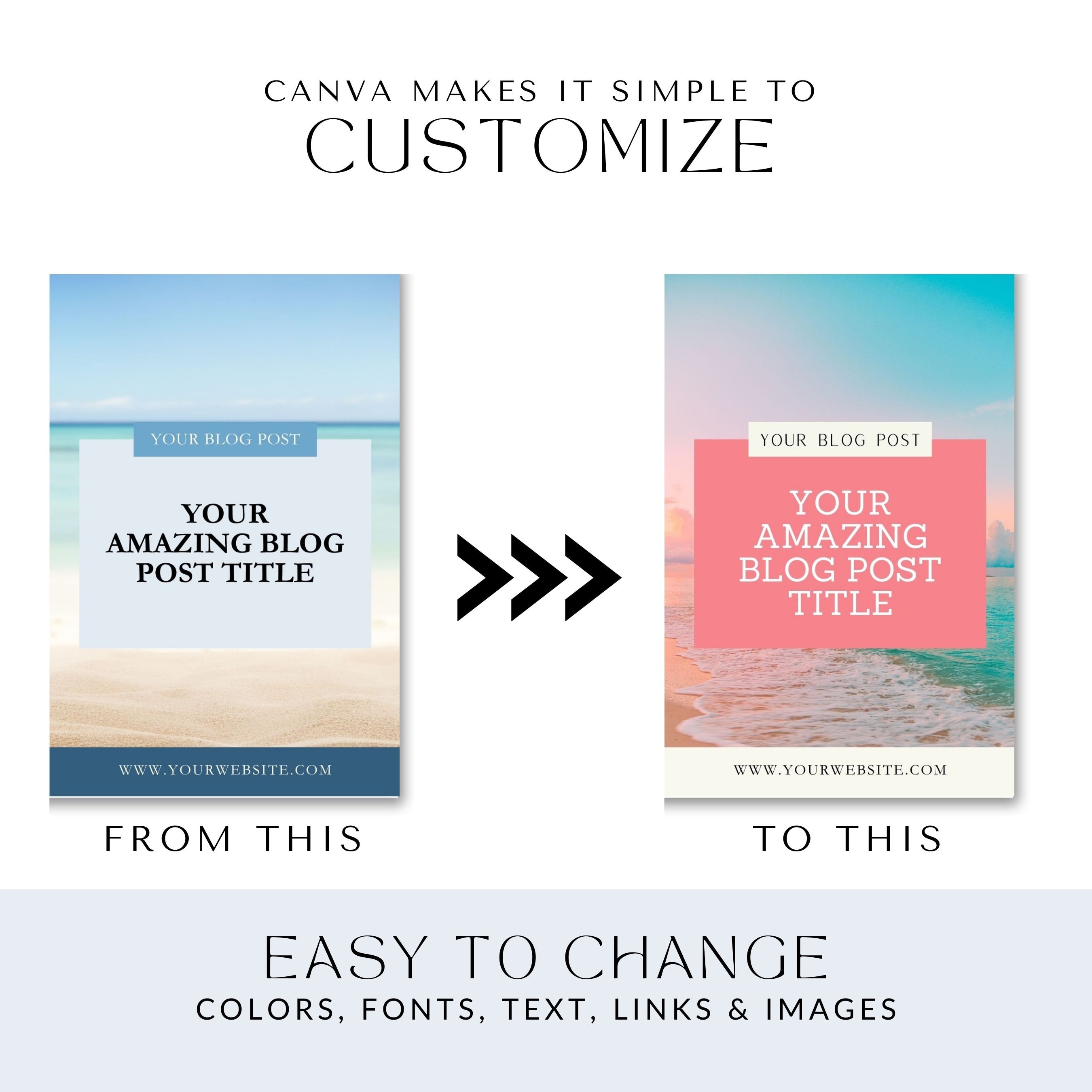 60 Professional Pinterest Pin Templates, Canva Neutral Minimalist ...