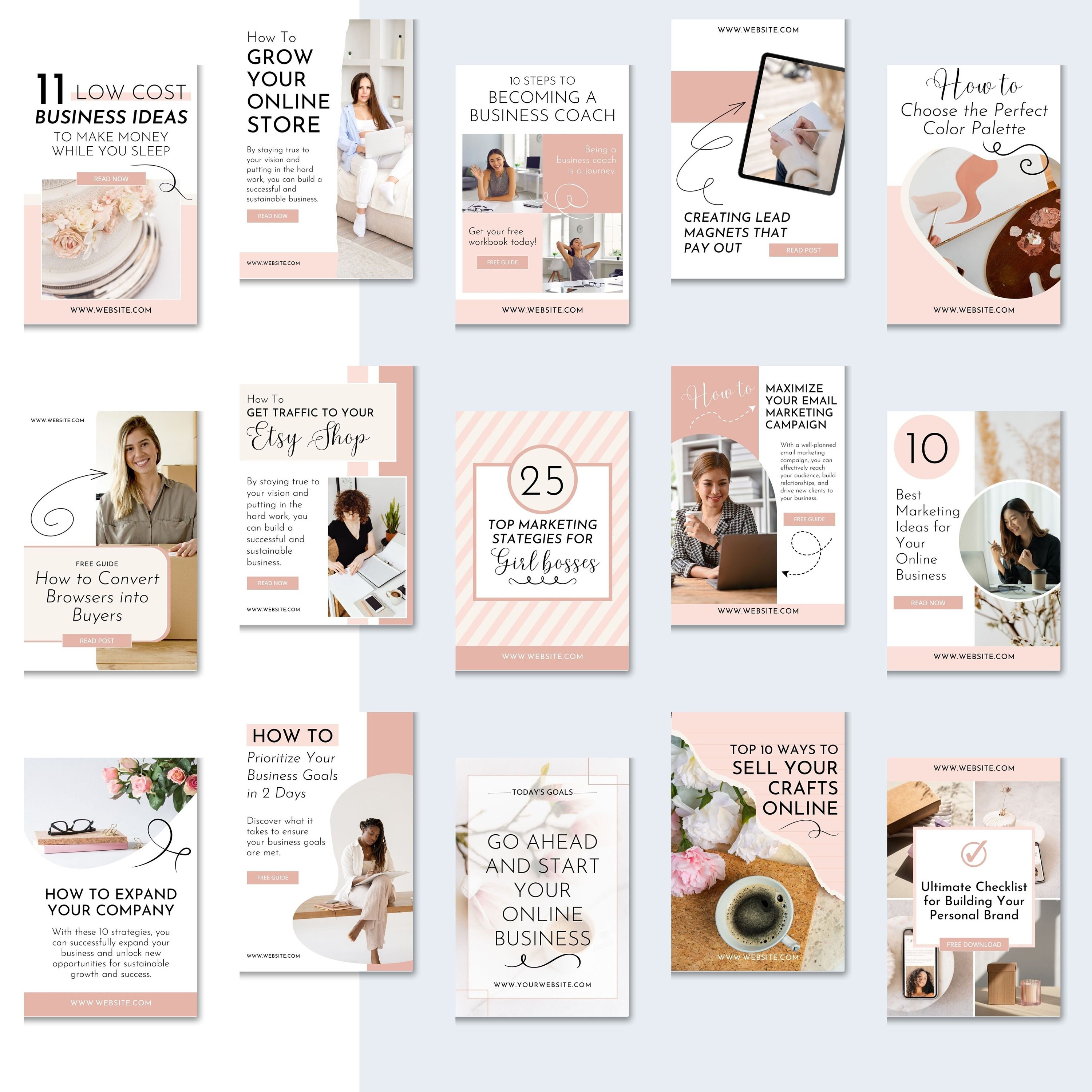 60 Peaches & Cream Pinterest Pin Templates, Peach Canva Neutral Pin ... 60 Peaches & Cream Pinterest Pin Templates, Peach Canva Neutral Pin ...