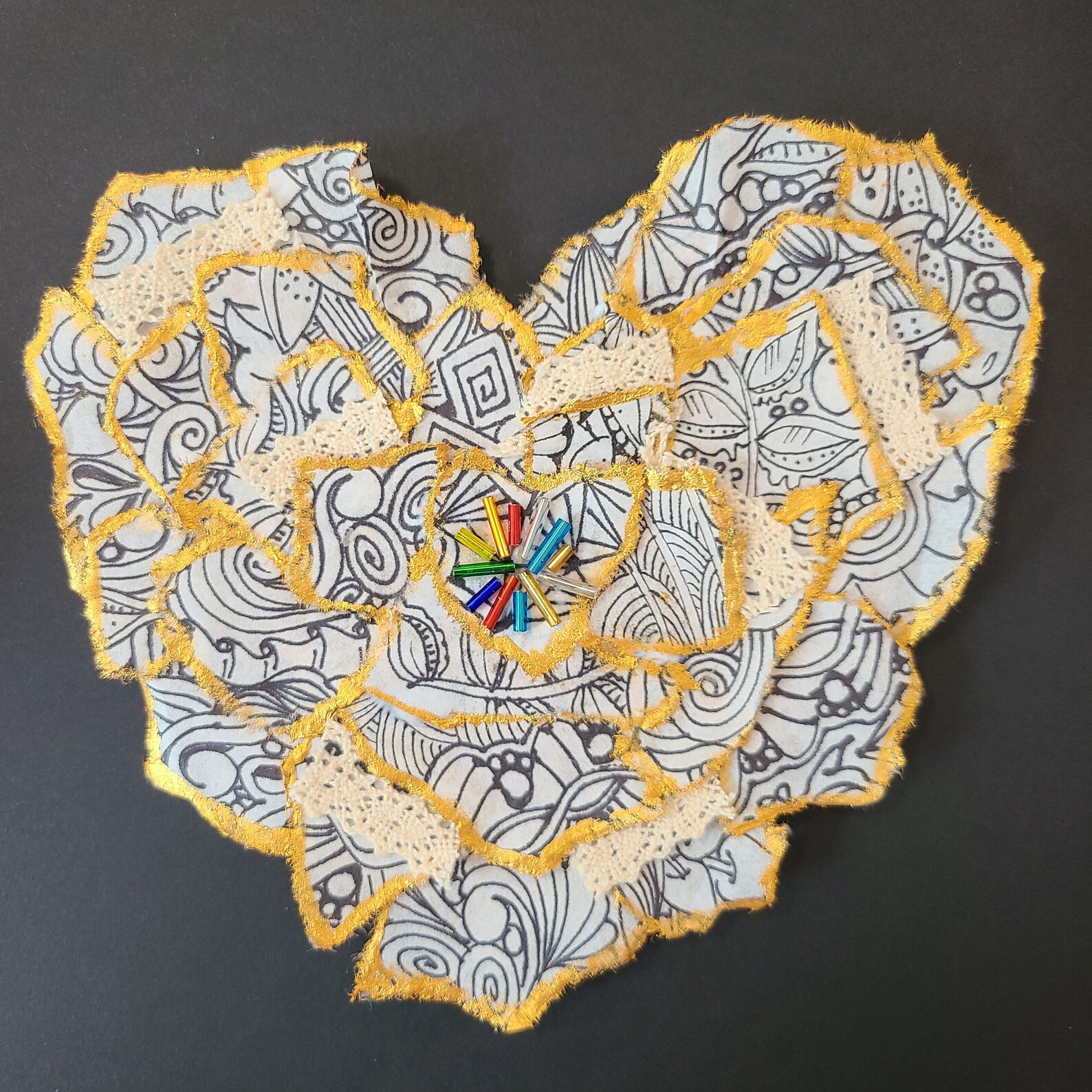 Pieces of Your Heart: an On-demand Zentangle Project - Etsy