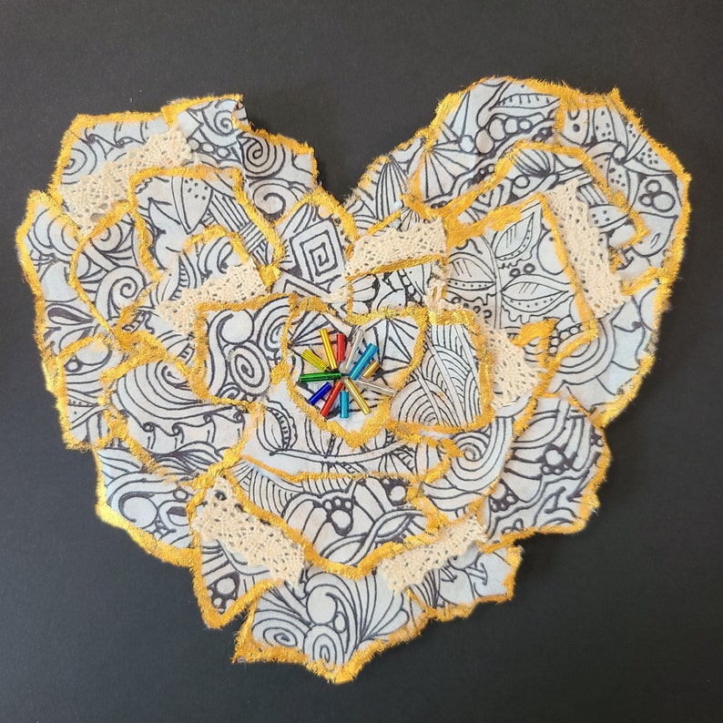 Pieces of Your Heart: an On-demand Zentangle Project - Etsy