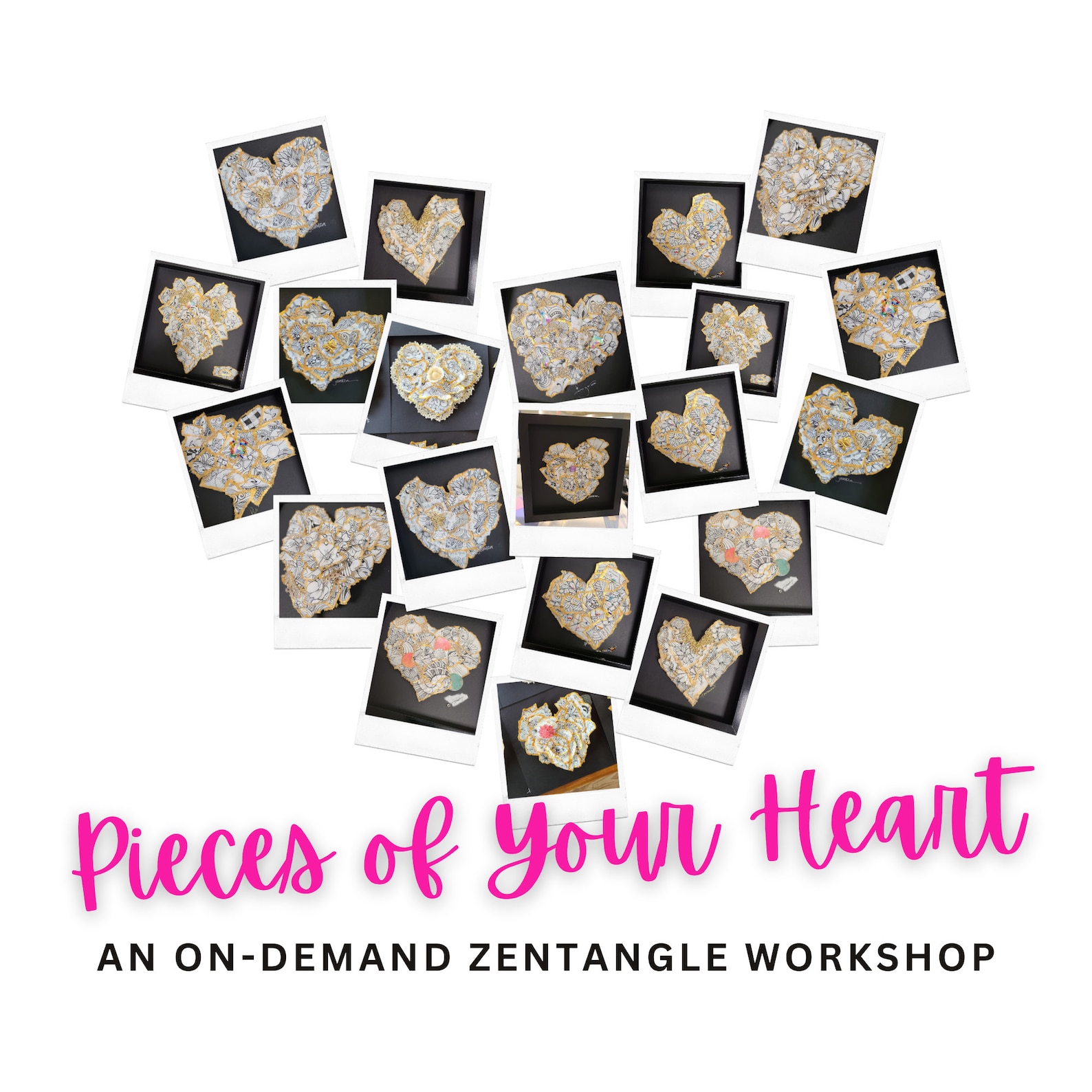 Pieces of Your Heart: an On-demand Zentangle Project - Etsy