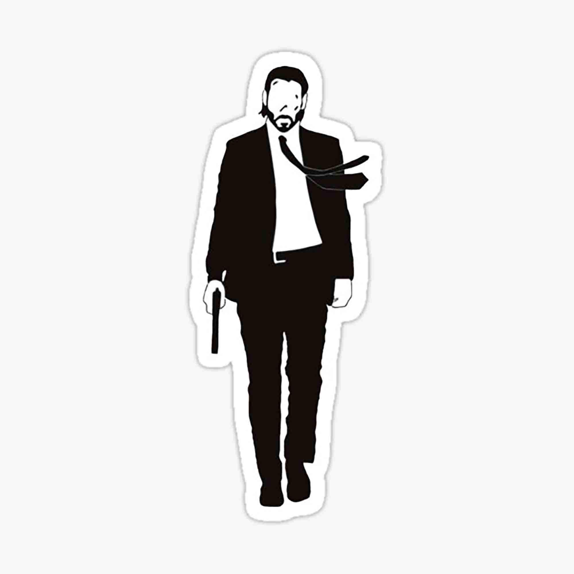 John Wick Chapter 4 Sticker, John Wick Ready for Fight, Dangerous Keanu ...