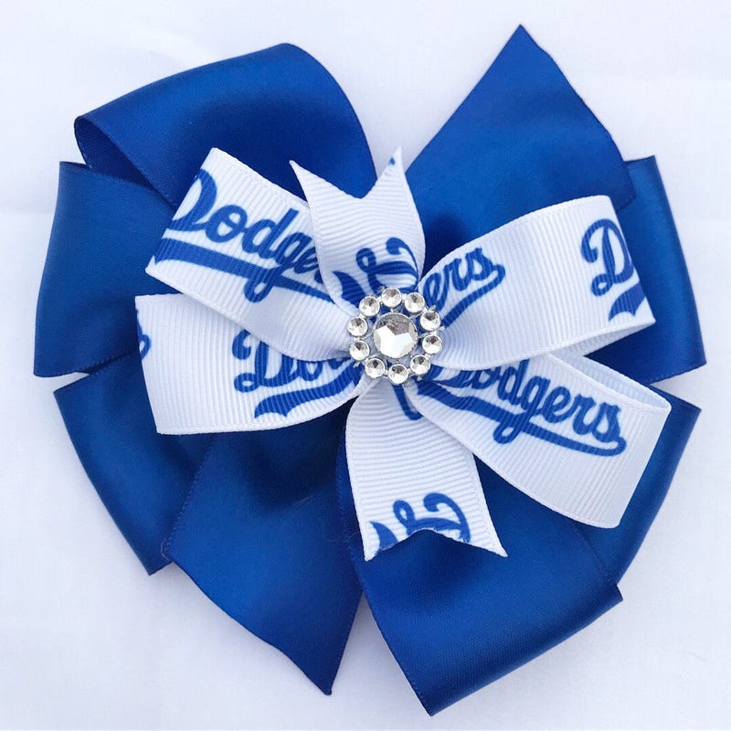 La Dodgers Hair Bow - Etsy
