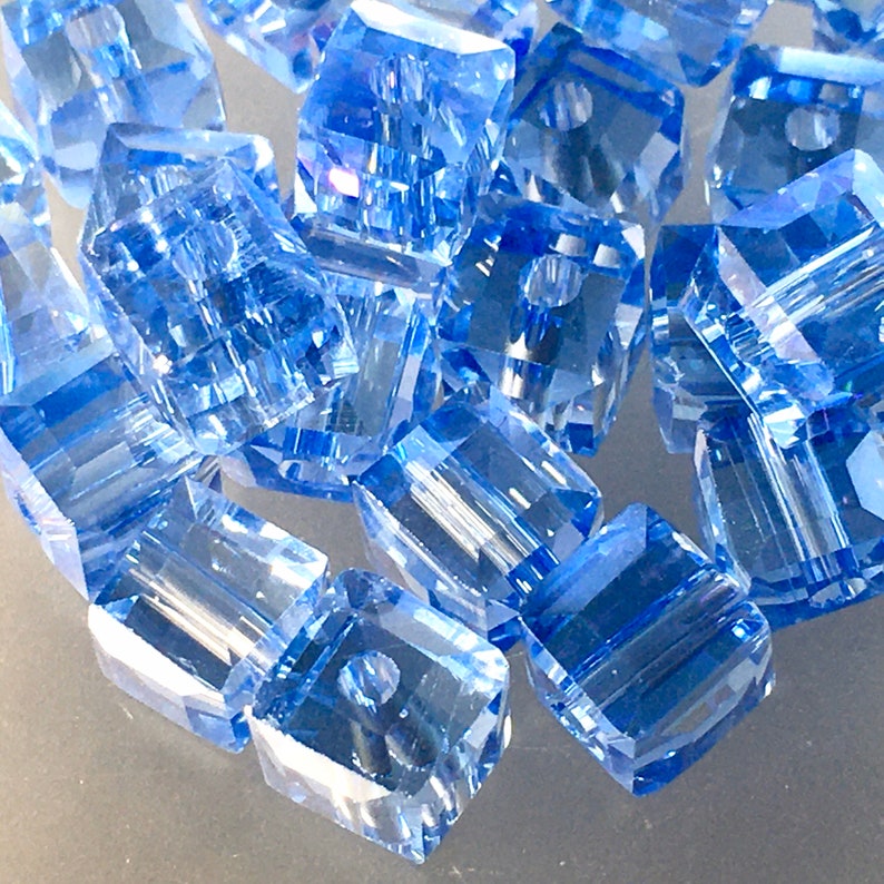 5mm Light Blue Cube Crystal Beads Slight Ab Finish Beautiful - Etsy