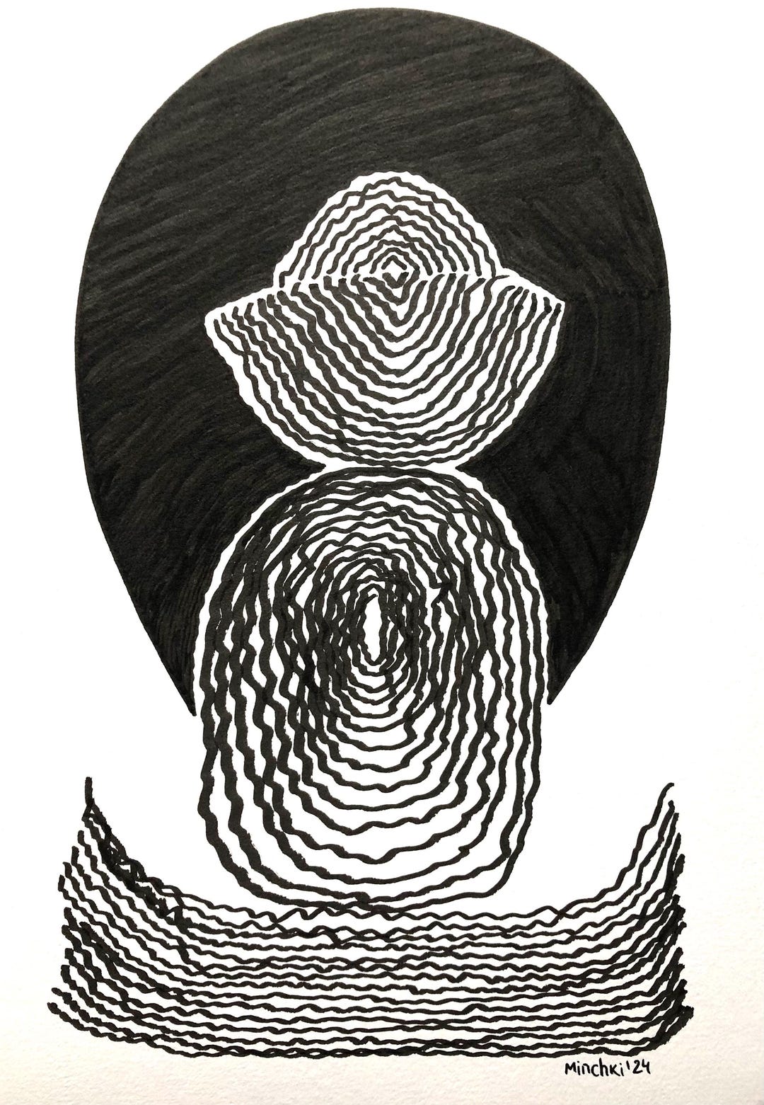 Original A4 Abstract Ink Pen Drawing - Etsy