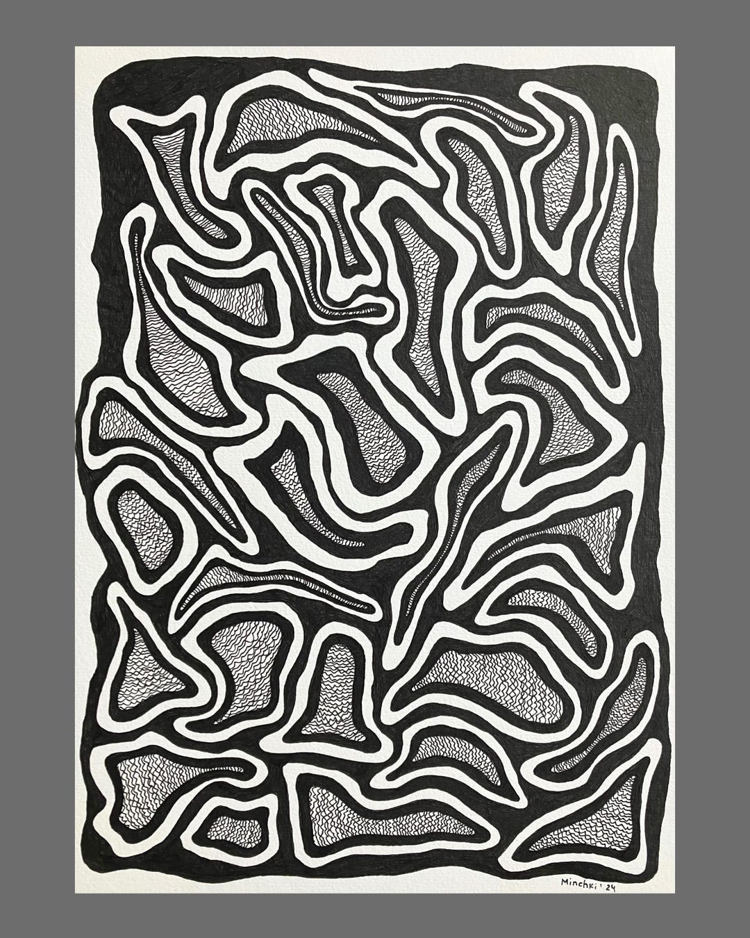 Original A4 Abstract Ink Drawing - Etsy