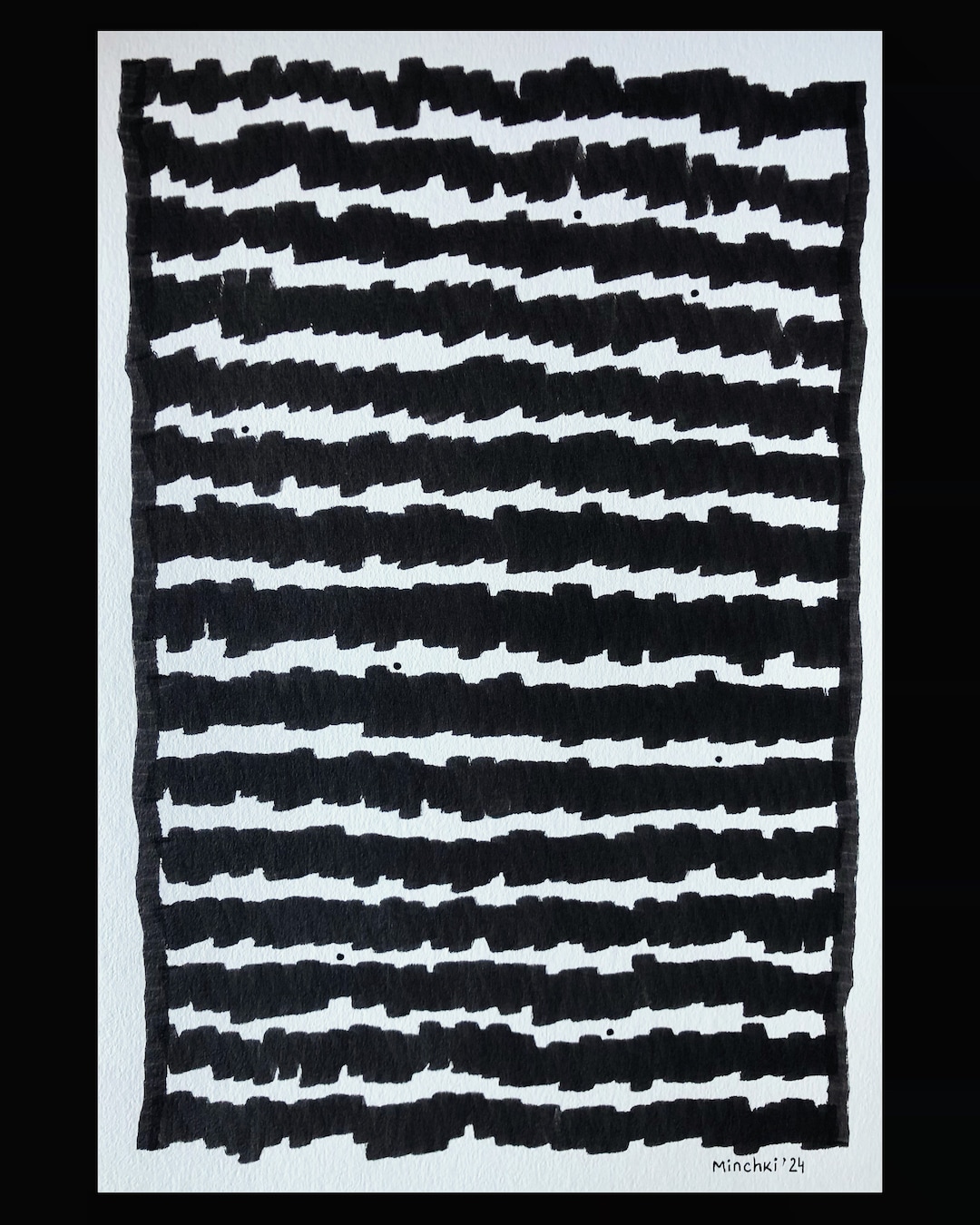 Original A4 Abstract Black Ink Pen Drawing - Etsy