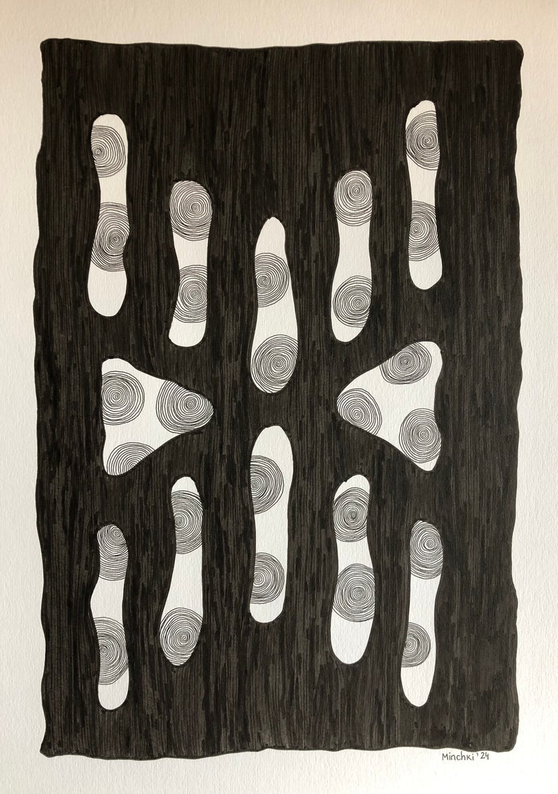 A3 Abstract Ink Pen Drawing - Etsy