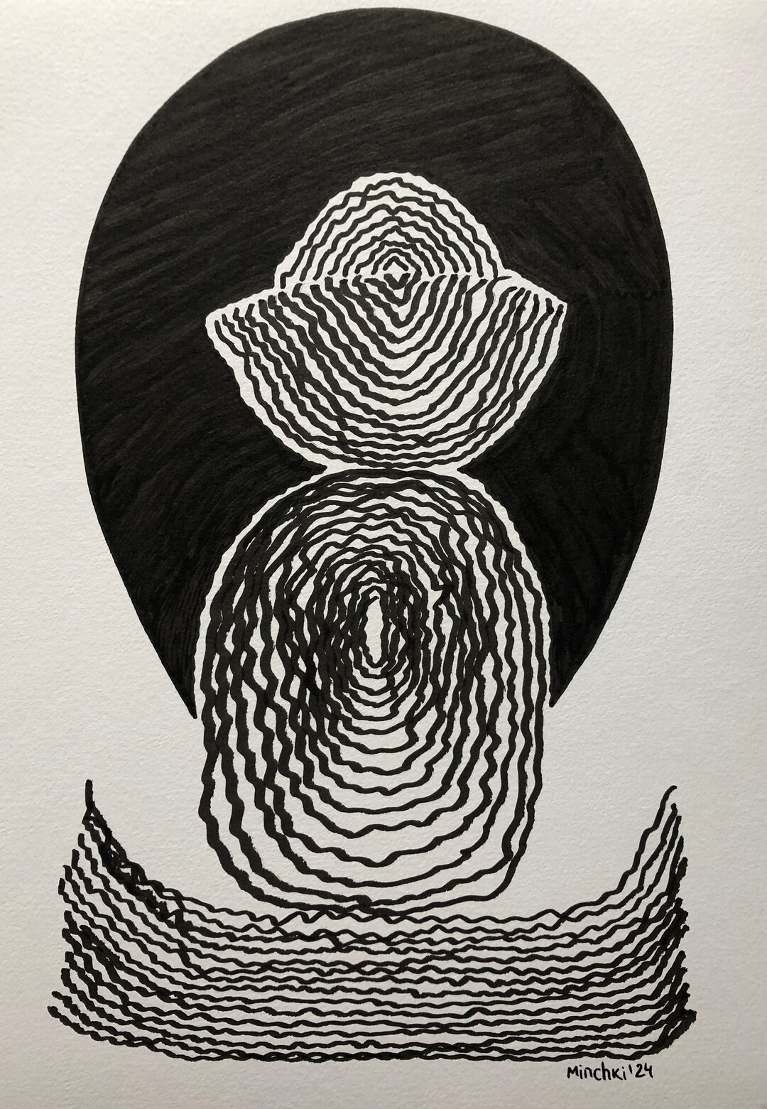 Original A4 Abstract Ink Pen Drawing - Etsy