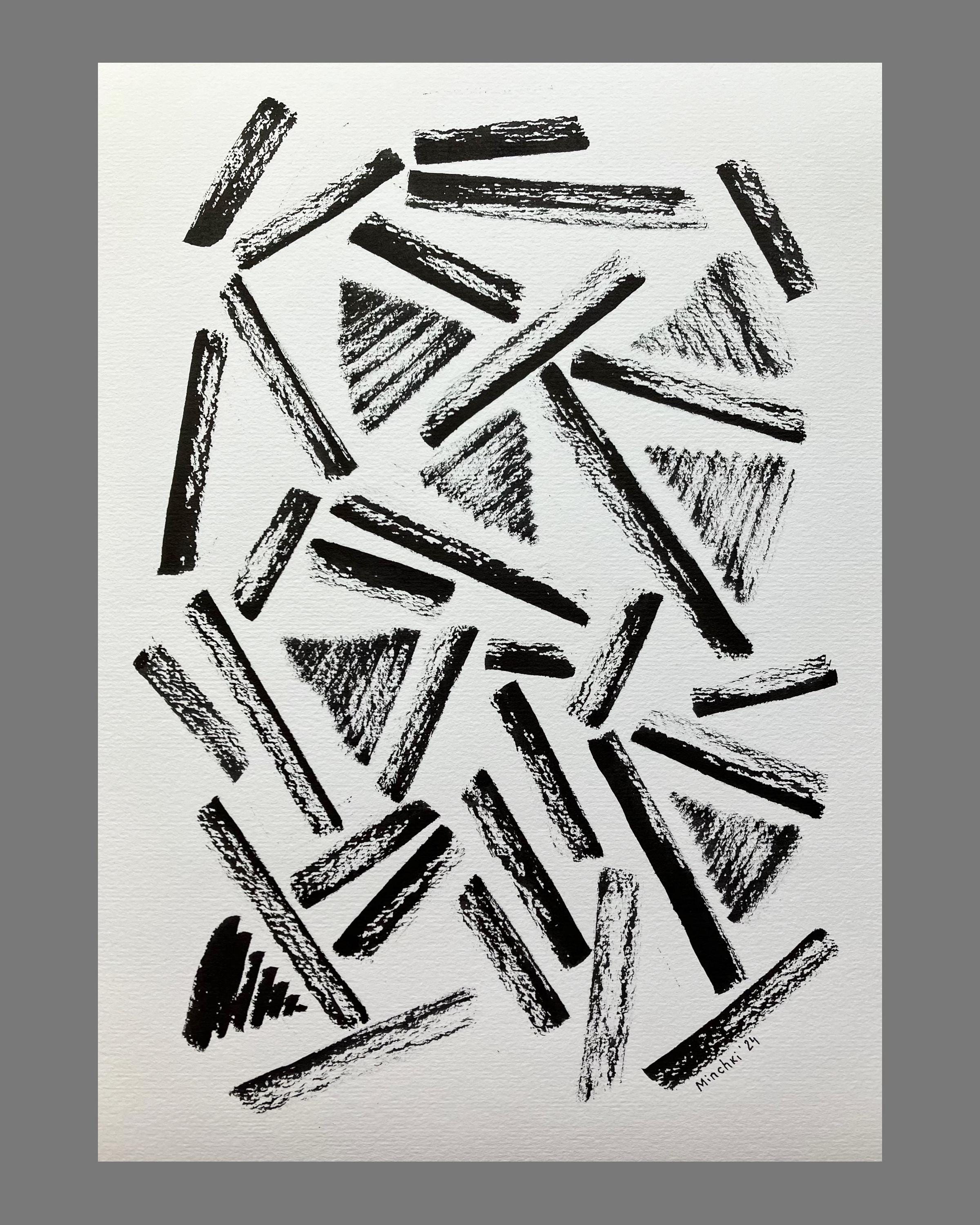 A4 Drawing in Black Japanese Ink - Etsy