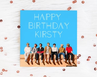 Bts birthday card | Etsy