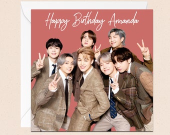 Bts Birthday Card | Etsy