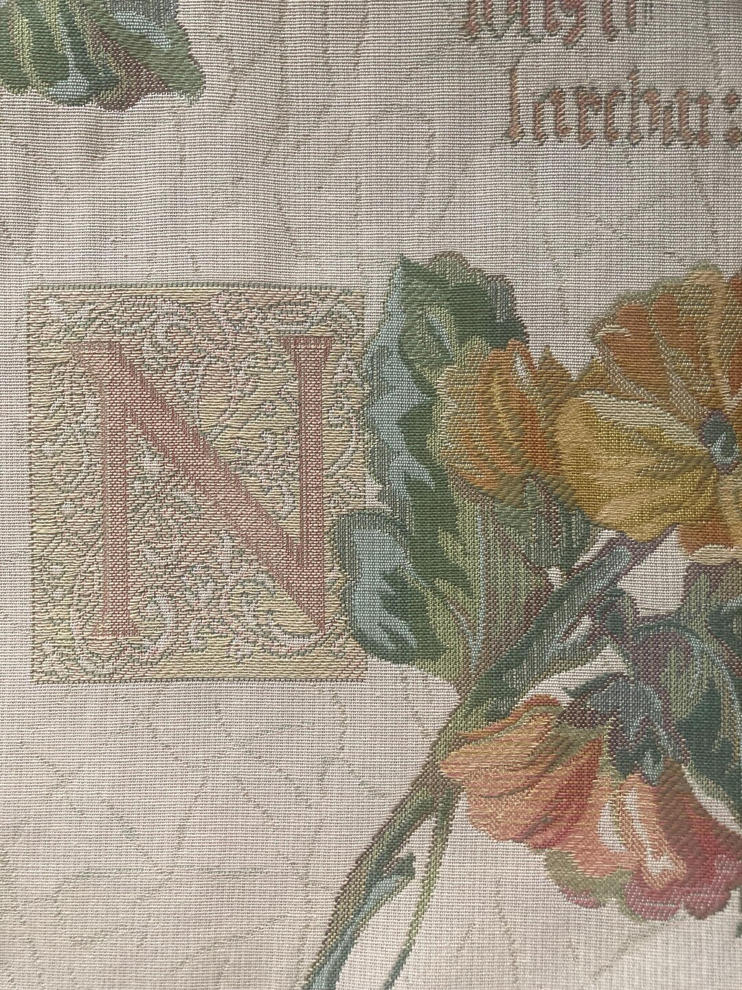 Vintage Floral Jacquard Fabric – Medieval Gobelin Tapestry Textile - Etsy