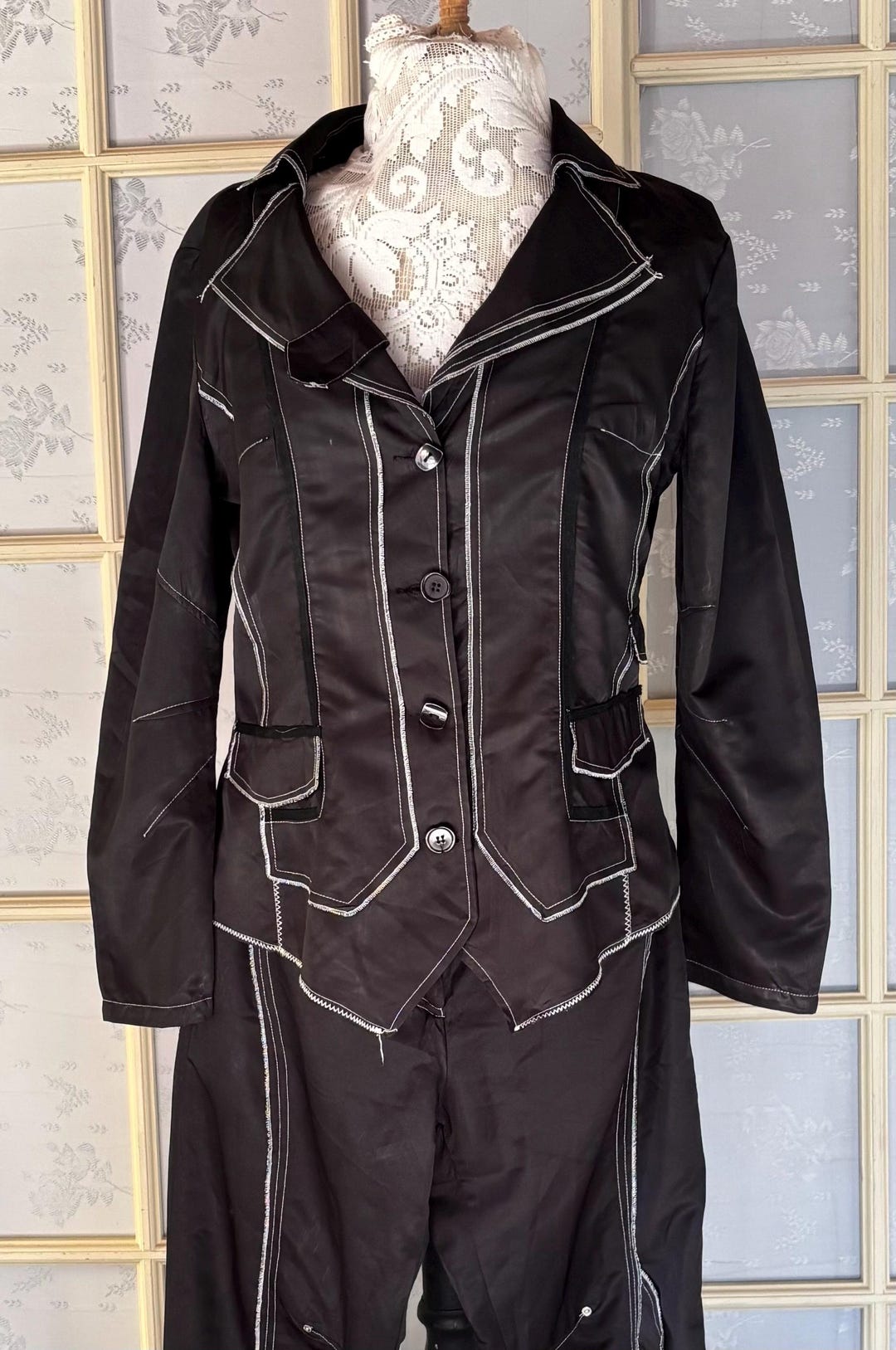 Jpunk Cyber Goth Suit – Deconstructed Visual Kei Techwear Set - Etsy