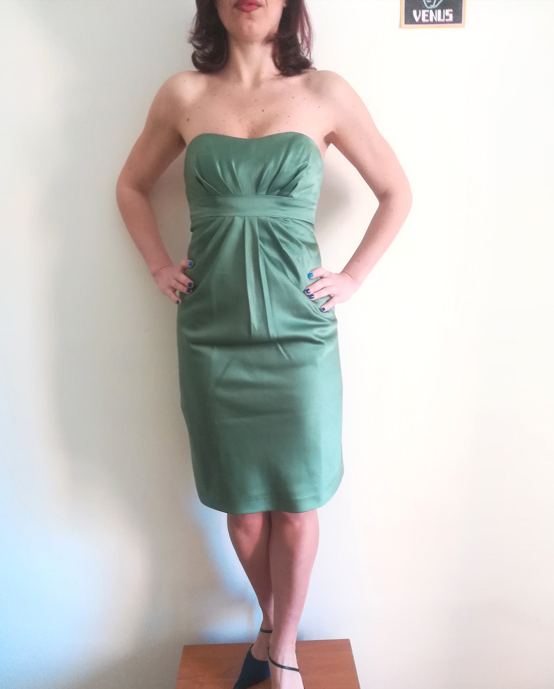 90s ALFRED ANGELO Prom Dress: Strapless Sweetheart Mini, Paris Green ...