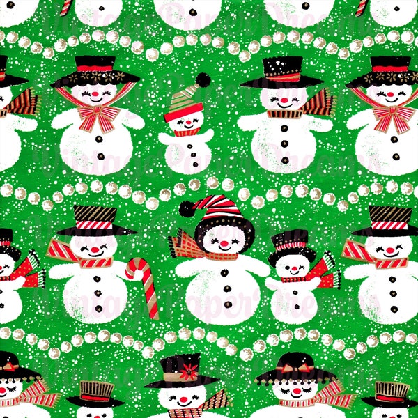 1950s Snowman Wrapping Paper - Etsy