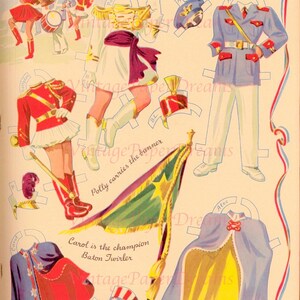 Vintage Paper Doll Printable PDF • majorette + Major Paper Dolls • 40s ...