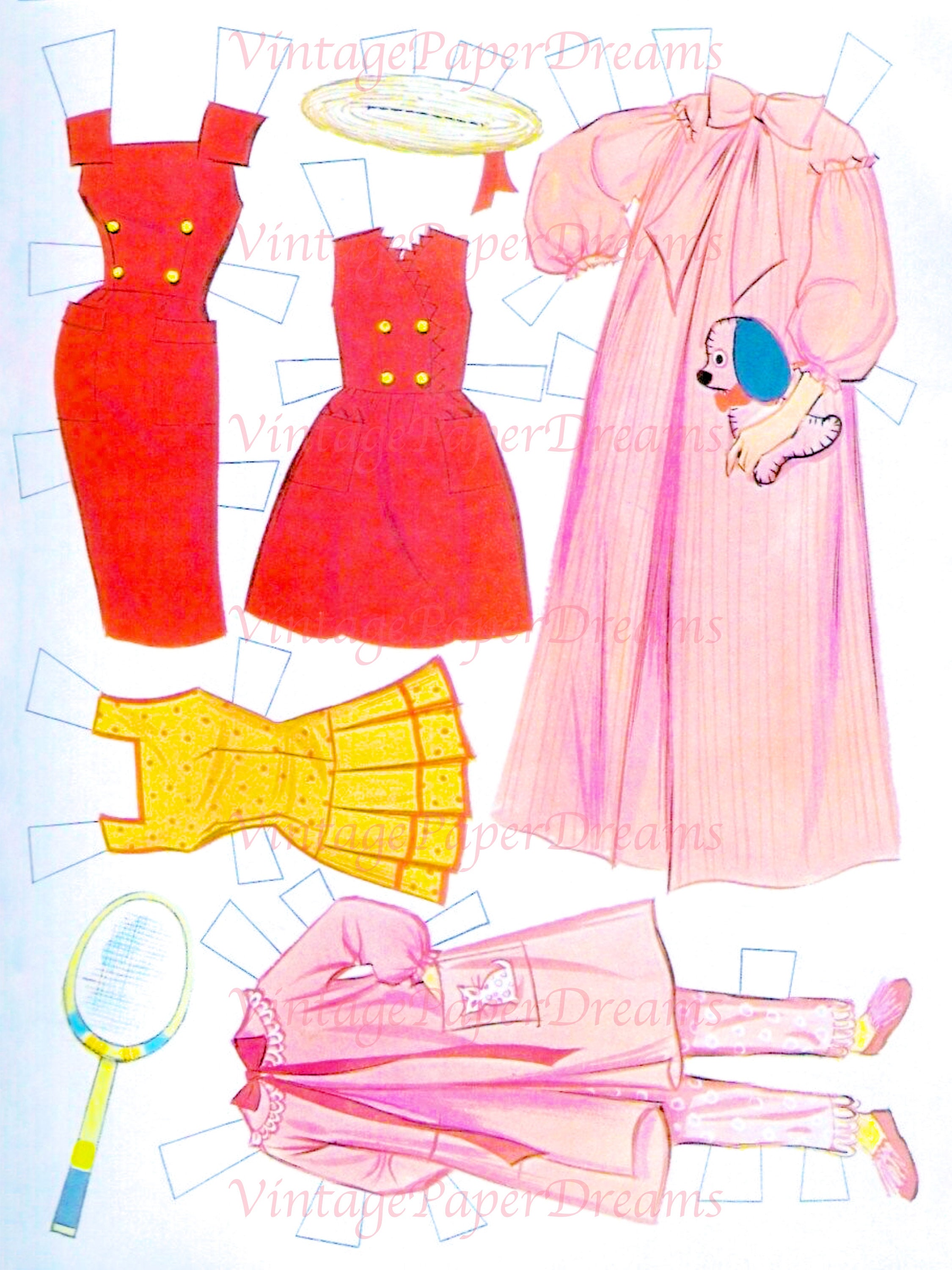 Vintage Paper Doll Printable PDF Barbie Midge Paper Dolls UK ... Vintage Paper Doll Printable PDF Barbie Midge Paper Dolls UK ...