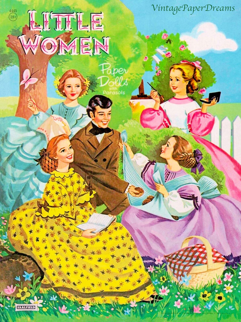 Vintage Paper Doll Printable PDF little Women Paper Dolls 60s 1960s ...