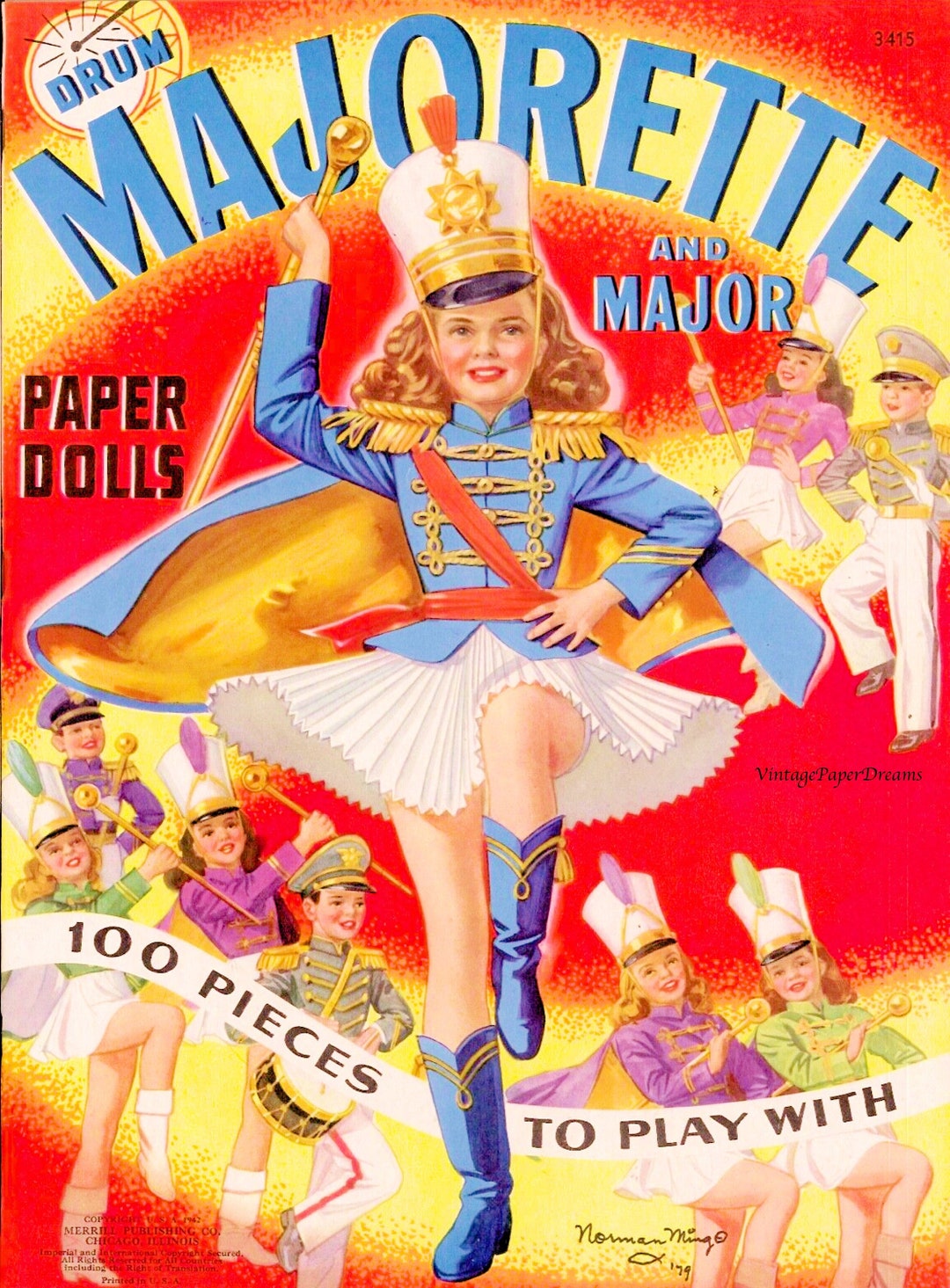 Vintage Paper Doll Printable PDF • majorette + Major Paper Dolls • 40s ...