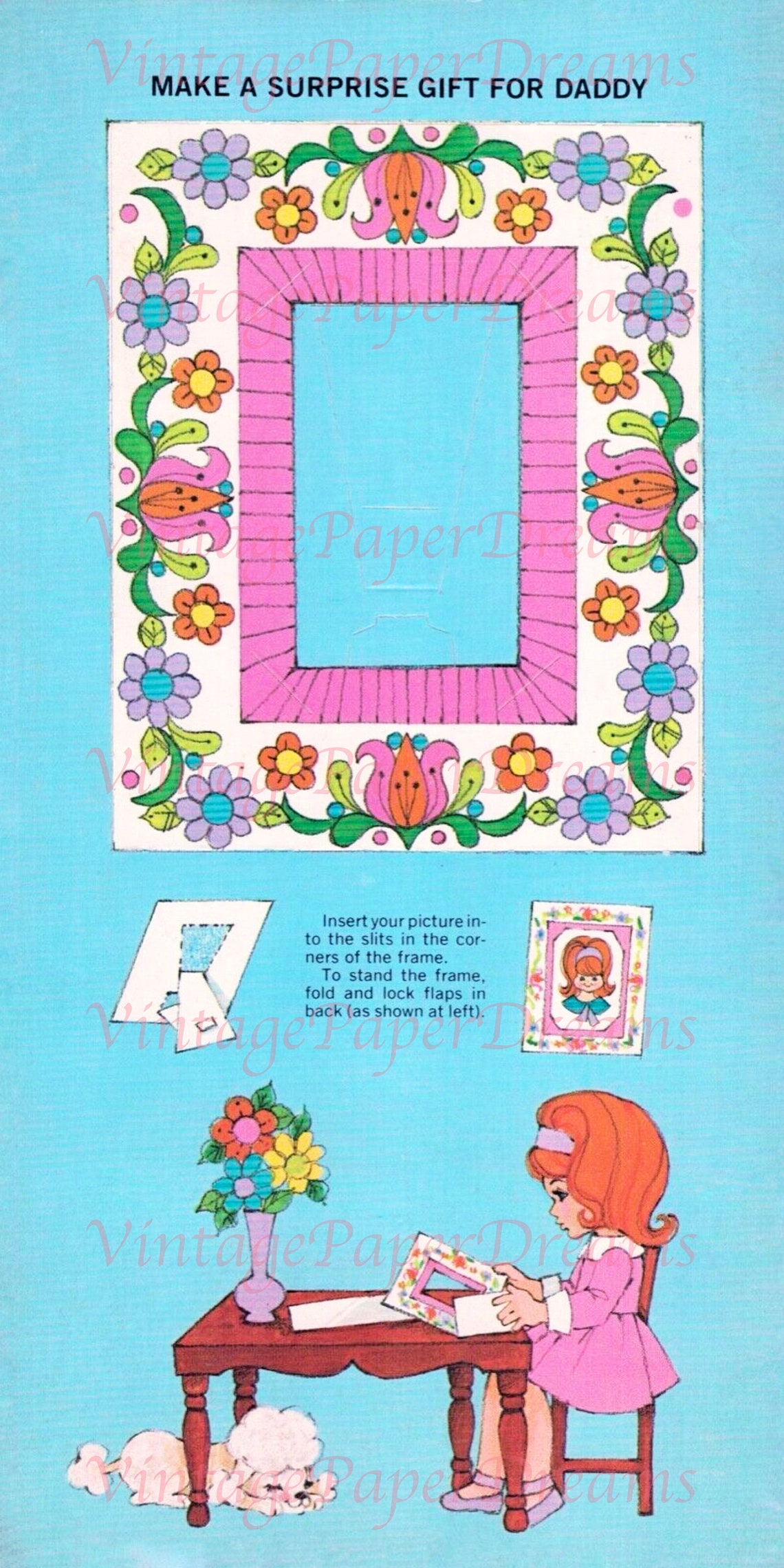 Vintage Paper Doll Printable PDF • daddy's Girl Paper Doll • 70s 1970s ...