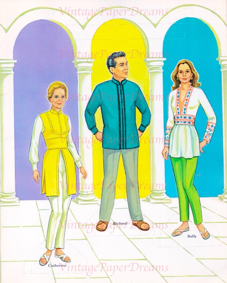 Vintage Paper Doll Printable PDF lost Horizon Paper Doll 1973 70s 1970s ...