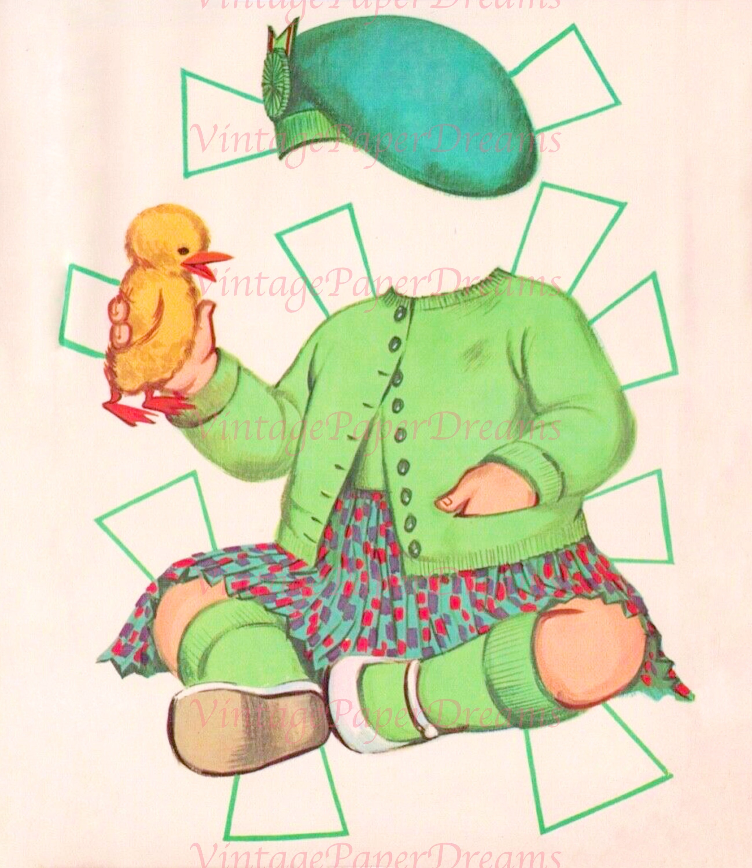 Vintage Paper Doll Printable PDF Baby Bonnie Paper Doll 60s 1960s ...