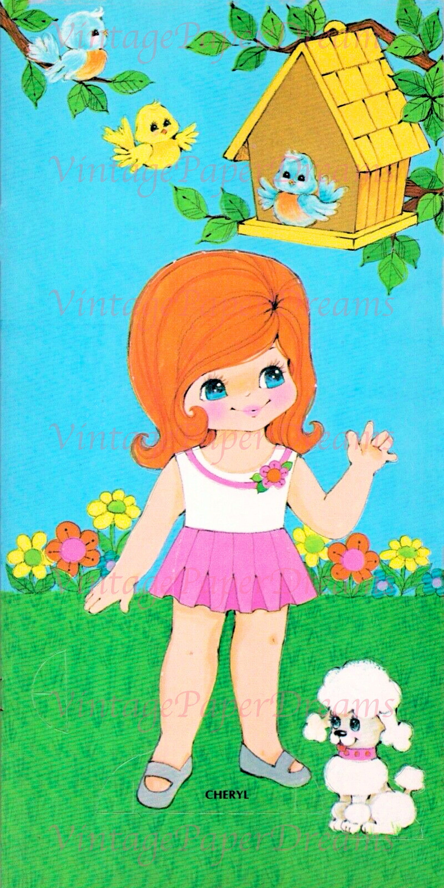 Vintage Paper Doll Printable PDF daddy's Girl Paper Doll - Etsy