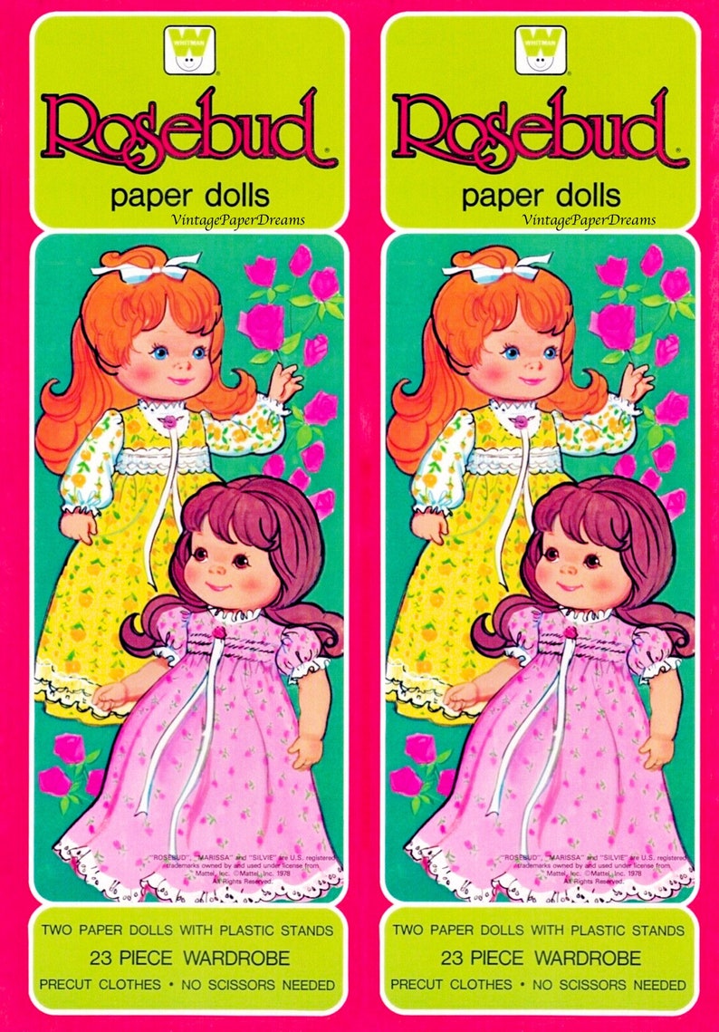 Vintage Paper Doll Printable PDF • rosebud Paper Dolls • 70s 1970s Girl ...