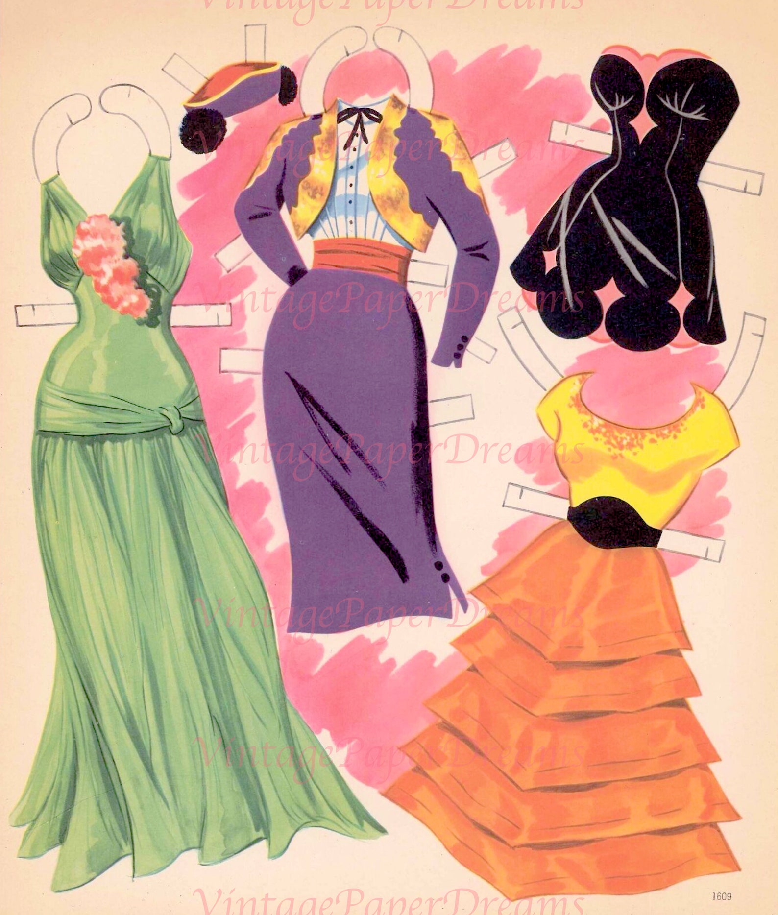 Vintage Paper Doll Printable PDF june Allyson Paper Doll 50s 1950s ...