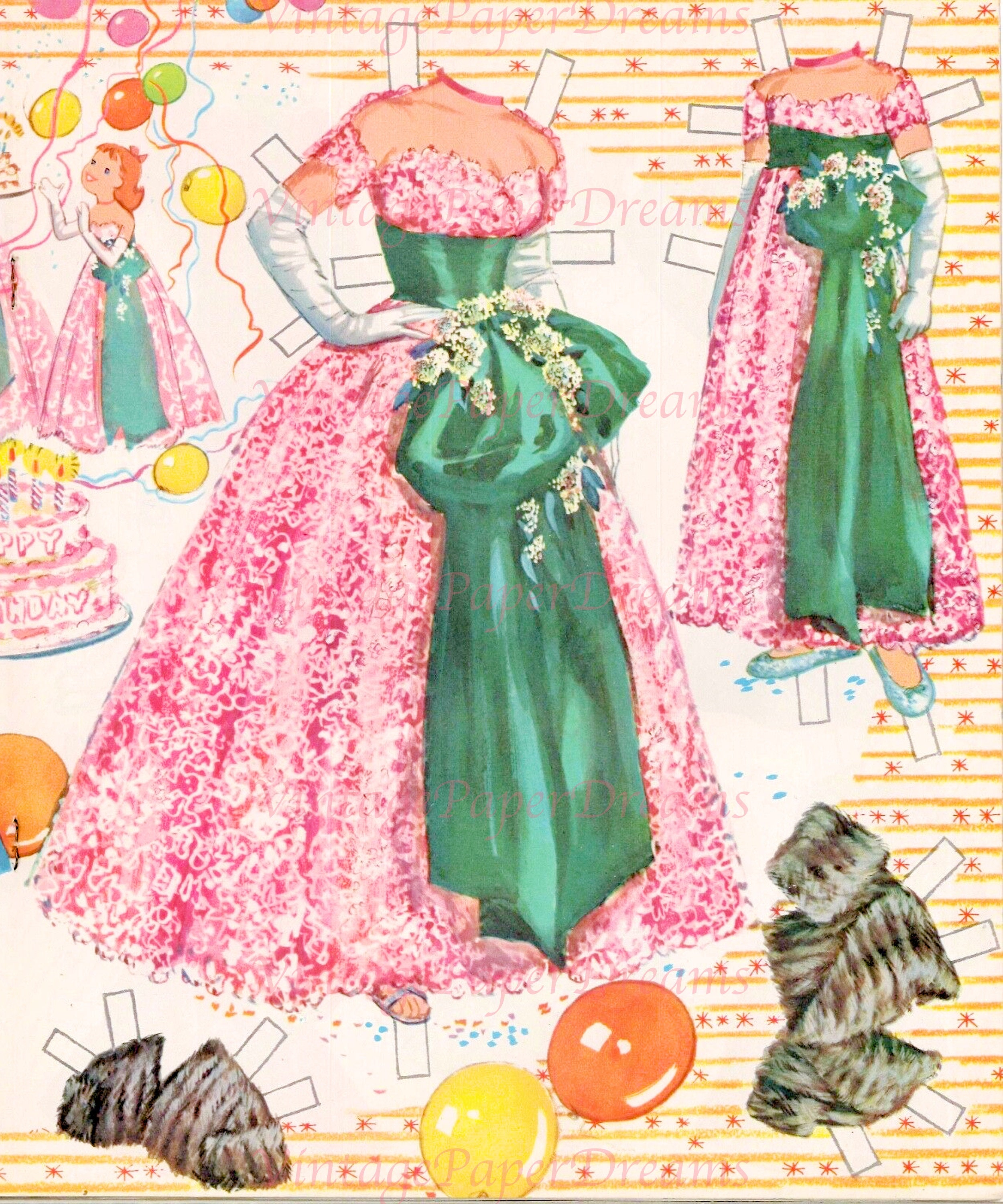 Vintage Paper Doll Printable PDF Mother Daughter Paper Dolls 50s 1950s ...