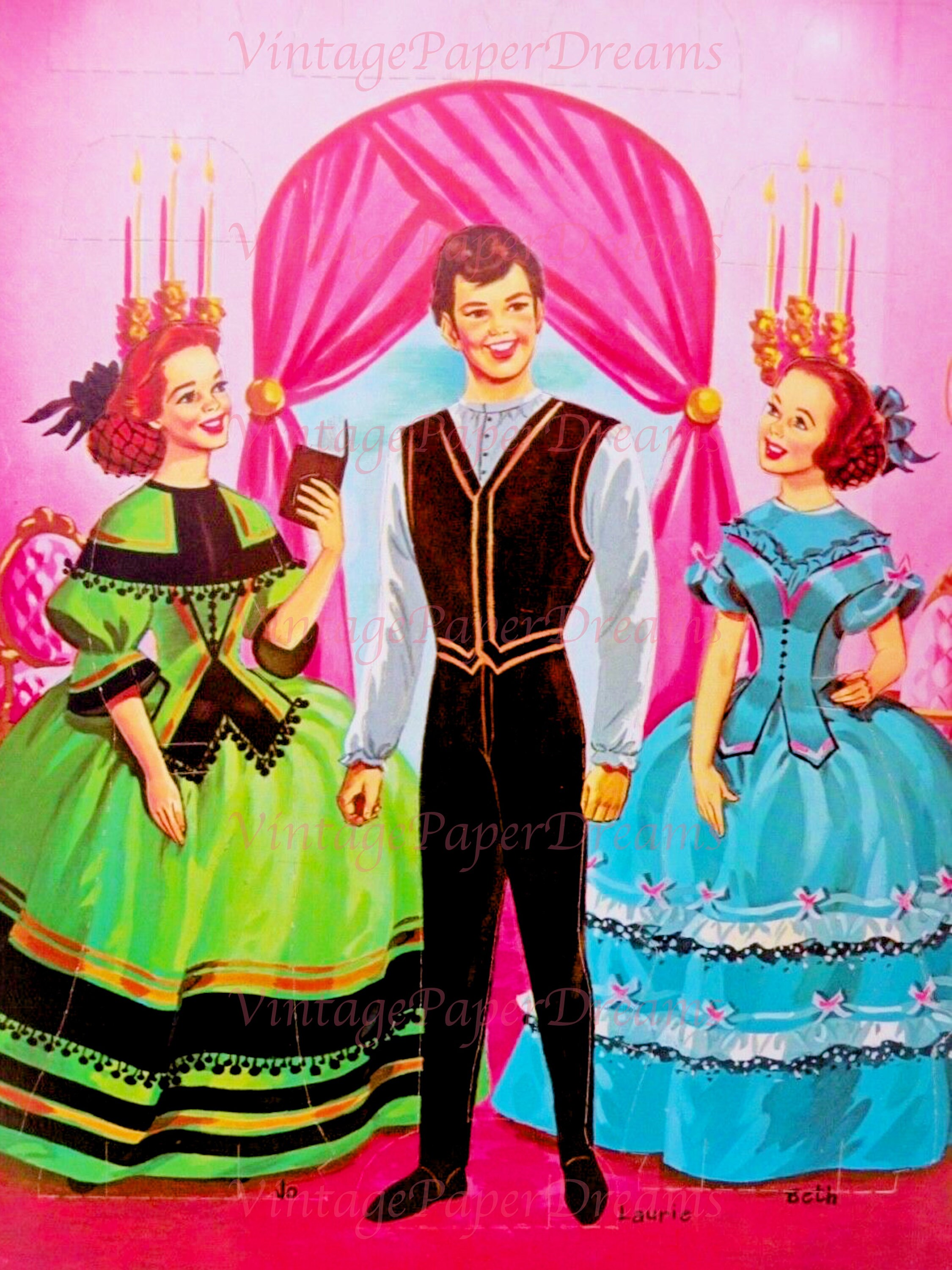 Vintage Paper Doll Printable PDF little Women Paper Dolls - Etsy Canada