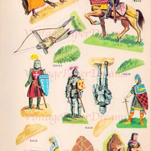 Vintage Paper Doll Printable PDF • knights in Armour Paper Dolls • 50s ...