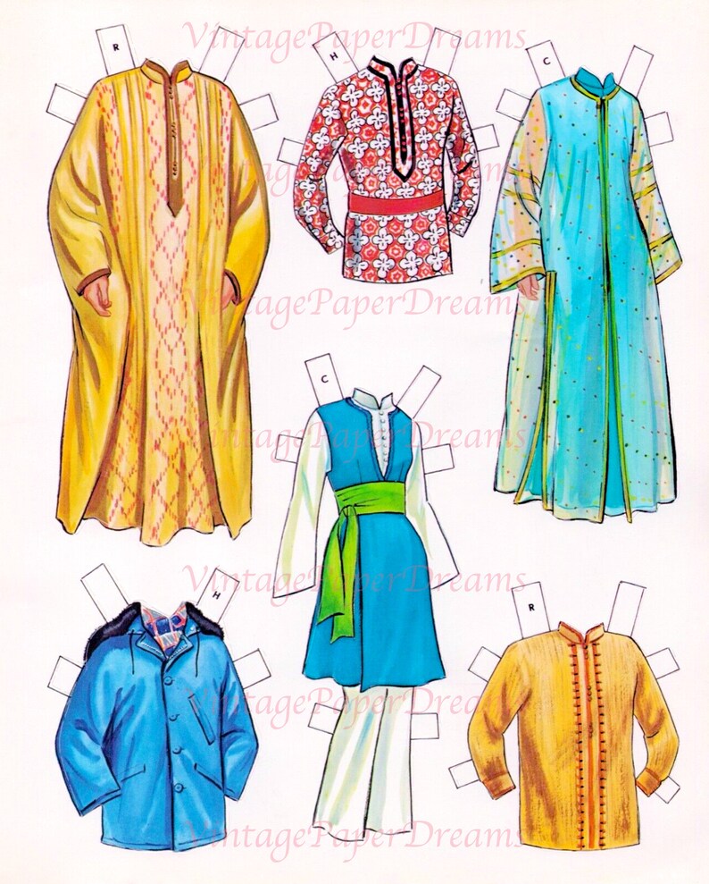 Vintage Paper Doll Printable PDF lost Horizon Paper Doll 1973 70s 1970s ...